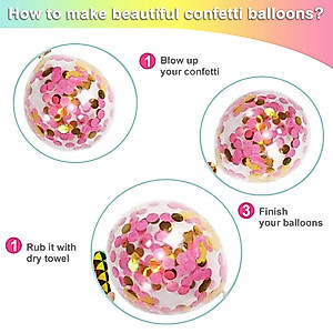 Pink and Blue Balloons Garland Arch Kit - 100Pcs 18+12+5 Inch Pink Blue Confetti Party Balloons for Gender Reveal Boys Girls Birthday Baby Shower Wedding Engagements Anniversary Party Decorations