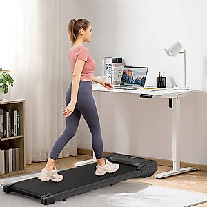 Walking Pad Under Desk Treadmill 2 in 1 Treadmills for Home Office Desk Treadmill for Walking Jogging Running with LED Display, Remote Control
