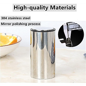 Kemaily Toothpick Holder, Automatic Stainless Steel Toothpick Holder Dispenser Click Open, Modern Toothpick Storage Box for Bamboo Toothpick