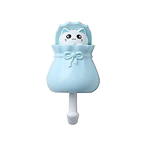 AINIJIA&HOLO Cute Cat in Bag Coat Hook,Key Hook, hat Hook, Towel Bag Scarf Wall Hook,Decorative Wall Hook Wall Hanger Holder for Hanging Coats, Keys, Hats, Luggage and Towels