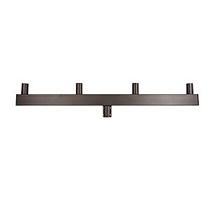 Low Profile Bullhorn with 4 Arms,180 Degree Bullhorn Bracket for 4 Lights,2 3/8Inches Slip Fitter Light Mounting ,Tenon Adapter for Parking Lot Pole Bracket (180° Bullhorn with 4 Tenons)