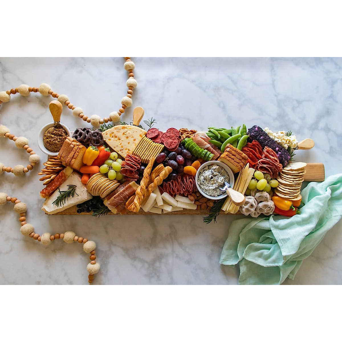 4pcs Cheese Knives Set - Butter Knife,Cheese Knife,Cheese Slicer,Cheese Fork, Stainless Steel Cheese Knife Set for Charcuterie Board and Accessories