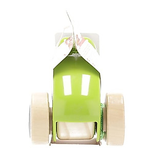 Hape Frog Pull-Along | Wooden Frog Fly Eating Pull Toddler Toy, 4.6 x 3.3 x 3.8 inches, Green