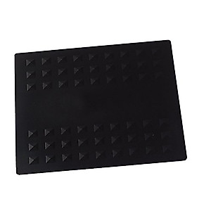 Colortrak Heat-Resistant Styling Station Mat, Silicone Mat Prevents Work Surfaces from Heat Damage of Styling Tools, Prevent Tool from Falling or Slipping, Black, 9 x 11 inches
