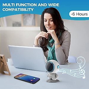 COMFIER Cute Cartoon Astronaut Bluetooth Speaker,Small Portable Wireless Speaker with TWS Pairing,Loud Stereo Sound, Decor for Home/Party/Outdoor/Beach,Fashion Style Bedroom Office Desk for Child