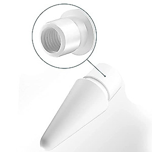 Replacement Tips Compatible with Apple Pencil 1st & 2nd Generation(2 Pack), Apple Pencil Tip and Nibs Protector Cover for iPad Pro iPencil