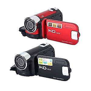 Keenso 2.4 Inch LCD Screen HD Digital Video Camera, 270 Degree Rotation Digital Camera, Vintage Camera for Home Party, Outdoor Picnic, Camping, 118 x 51.5 x 58.5mm(Black)