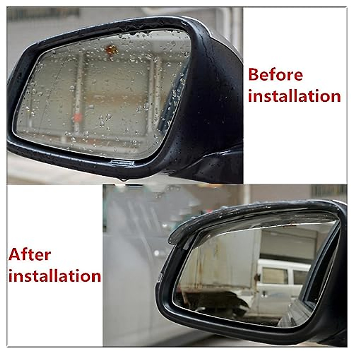 ATpu Car Rear View Mirror Eyebrow for Volvo S40 S60 S70 S80 S90 V40 V50 V60 V90 XC60 XC70,2pcs PV-C Car Back Mirror Eyebrow Rain Cover Sticker