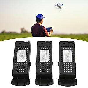 PUSOKEI 3PCS RC Drone Battery, 3.7V 1800mAh High Capacity UAV Battery, Remote Control UAV Battery with Charging Cable, Replacement Battery for SG S6 G6 Q6 RC Drone