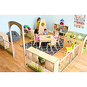 Whitney Brothers Nature View Acrylic Back Cabinet, Natural, 48 x 11.75 x 30 Uv (WB0248)