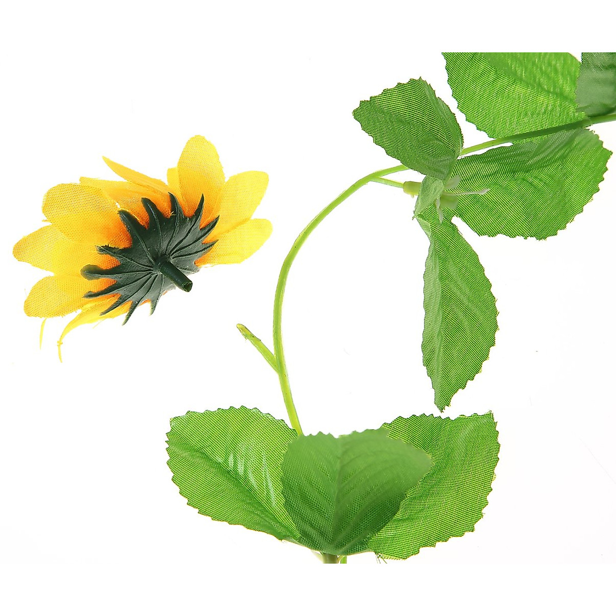 Sunrisee 2Pcs Artificial Sunflower Garland Silk Fake Flower Vines Artificial Flowers for Hotel Wedding Home Garden Decor, 7.7FT