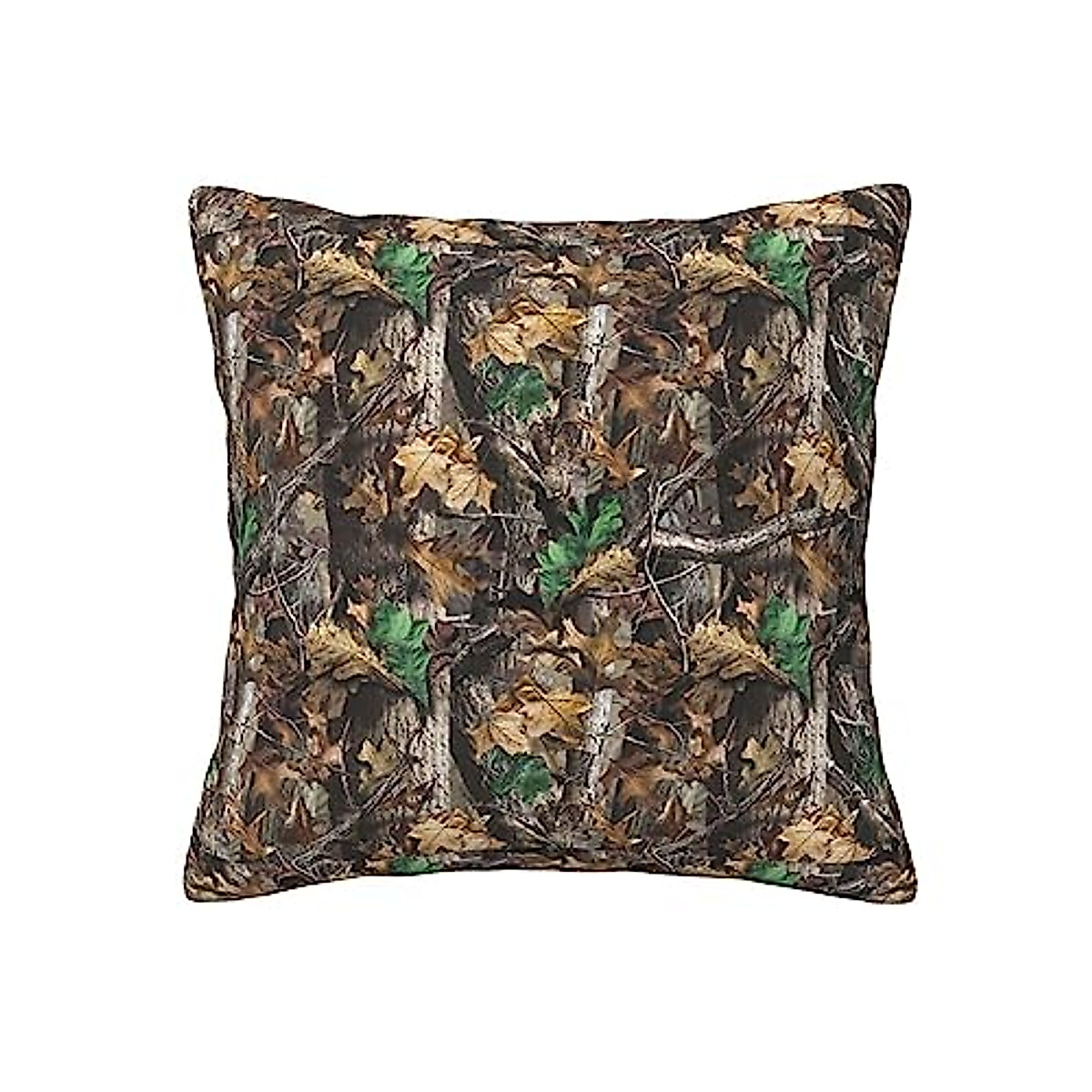 WURTON Cold Tree Camouflage Print Throw Pillow Covers, Soft Square Cushion Case,for Sofa, Couch,Bed Chair-18 X 18 Inch