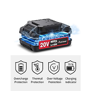 AVID POWER 20V MAX 2.0 Ah Lithium Ion Rechargeable Battery, Only Fit for Specified 20V Cordless Tools (See Below for Specific Tools Adapted)