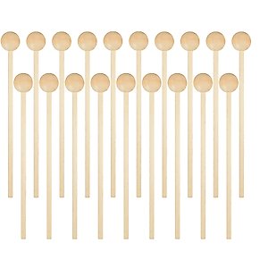 20 Pieces Wood Mallets Percussion Glockenspiel Xylophone Mallets Sticks Wood Small Musical Drumsticks Chime Round Head Hammer Wooden Drum and Percussion Mallets for Kids, 8.2 Inch Long