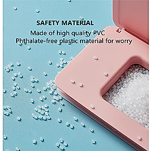 Wipes Dispenser Holder,Tissue Storage Box Case Wet Baby Wipes Case Baby Wipe Holder with Lid for Home Office Desk, Dorm, Kitchen, Washroom, Vanity (White+Pink)