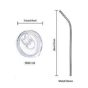 PYD Life Sublimation Blanks Skinny Tumbler White 20 OZ Straight Stainless Steel Tumbler with Metal Straw for Mug Tumbler Heat Press Machine Sublimation Printing 4 Pack