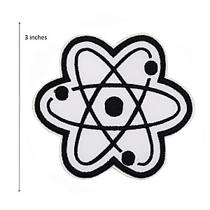 Atom Embroidered Iron On Patch