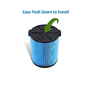 VF5000 Shop Vac Filters for Ridgid Shop Vac,3-Layer Pleated Paper vacuum filter Fits for Rigid Wet Dry Vacuums 5-20 Gallon for WD1450 RV2400A WD0970 WD1270 WD06700 WD1851 WD1680