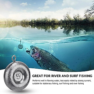 THKFISH Fishing Weights Sinkers Disc-Sinkers Surf Fishing Weights Coin-Sinkers Catfishing Tackle Saltwater -1oz-10PCS