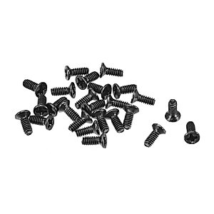 uxcell M2 x 5mm Phillips Screws Fastener Black for Laptop PC TV Fan Switch 500pcs