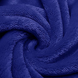 Premium Soft Throw Blankets, Fuzzy Bed Throw Blanket Sherpa Cozy and Warm, Fur Throw Blanket for Women& Man (40x50, Navy Blanket)