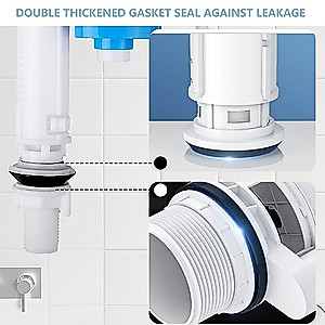 Kedoo Toilet Water Tank Accessories, Toilet Fill Valve Replacement Kit, Adjustable Water Valve Water Inlet Valve, Household Toilet Flush Toilet Dispenser (White)