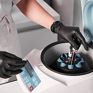 ForPro Disposable Nitrile Exam Gloves, Medical Grade, 4 Mil Extra Protection, Powder-Free, Latex-Free, Non-Sterile, Food Safe, Black, Small, 100-Count