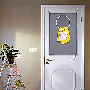 Hanging Laundry Hamper(35"L x 22"W) with 2 Adjustable Stainless Steel Over Door Hooks 30Lb & 2 Adhesive Hooks 2.75"L 25Lb& Grey Mesh Laundry Bag. Large Size Door Hamper for Kids Room, Bathroom, Dorm