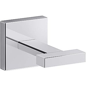 Kohler K-23290-CP Square Robe Hooks, Polished Chrome