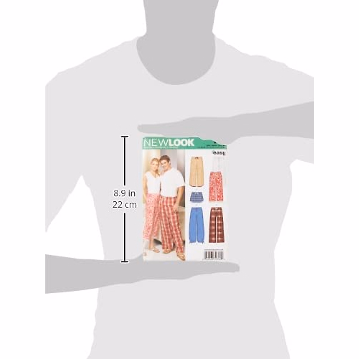 Simplicity U06859A New Look Sewing Misses' and Mens' Pajama Pants and Shorts Sewing Pattern Kit, Code 6859, Sizes XS-XL