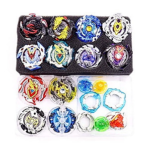PWTAO Bey Battling Top Burst Launcher Grip Toy Blade Set Game Storage Box 12 Top Burst Gyros 3 Launchers Great Birthday Gift for Boys Children Kids