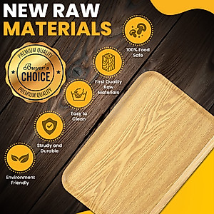 Arco Design Wood Fiber Set of 3 Units Serving Tray Breakfast Lunch Dinner Food Compliant (Set of 3 Units)