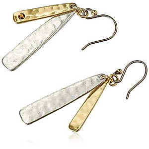 lucky brand two tone double layer earrings