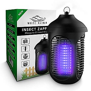 White Kaiman 40 Watt w/ 4000 Volt Outdoor Bug Zapper IP24 Weatherproof Indoor or Outdoor Mosquito Zapper