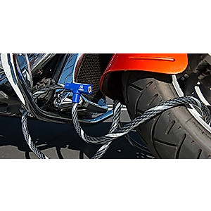 Brinks 675-65801 5/8 inch x 6' Commercial Braided Cable, M1 Keyway, Black, Blue