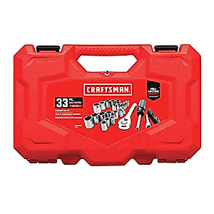 CRAFTSMAN Mechanics Tool Set, SAE / Metric, 3/8-Inch Drive, 32-Piece (CMMT12013)