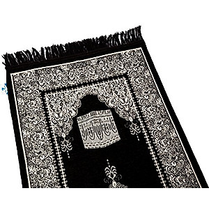 Sajda Rugs Prayer Rug - Turkish, Black, Size Length: 48 Inches | Width: 30