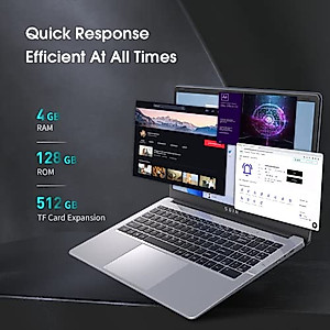 SGIN Laptop 15.6 Inch, 4GB DDR4 128GB SSD Windows 11 Laptops with Intel Celeron N4020C(up to 2.8 GHz), Intel UHD Graphics 600, Mini HDMI, WiFi, Webcam, USB3.0, Bluetooth 4.2