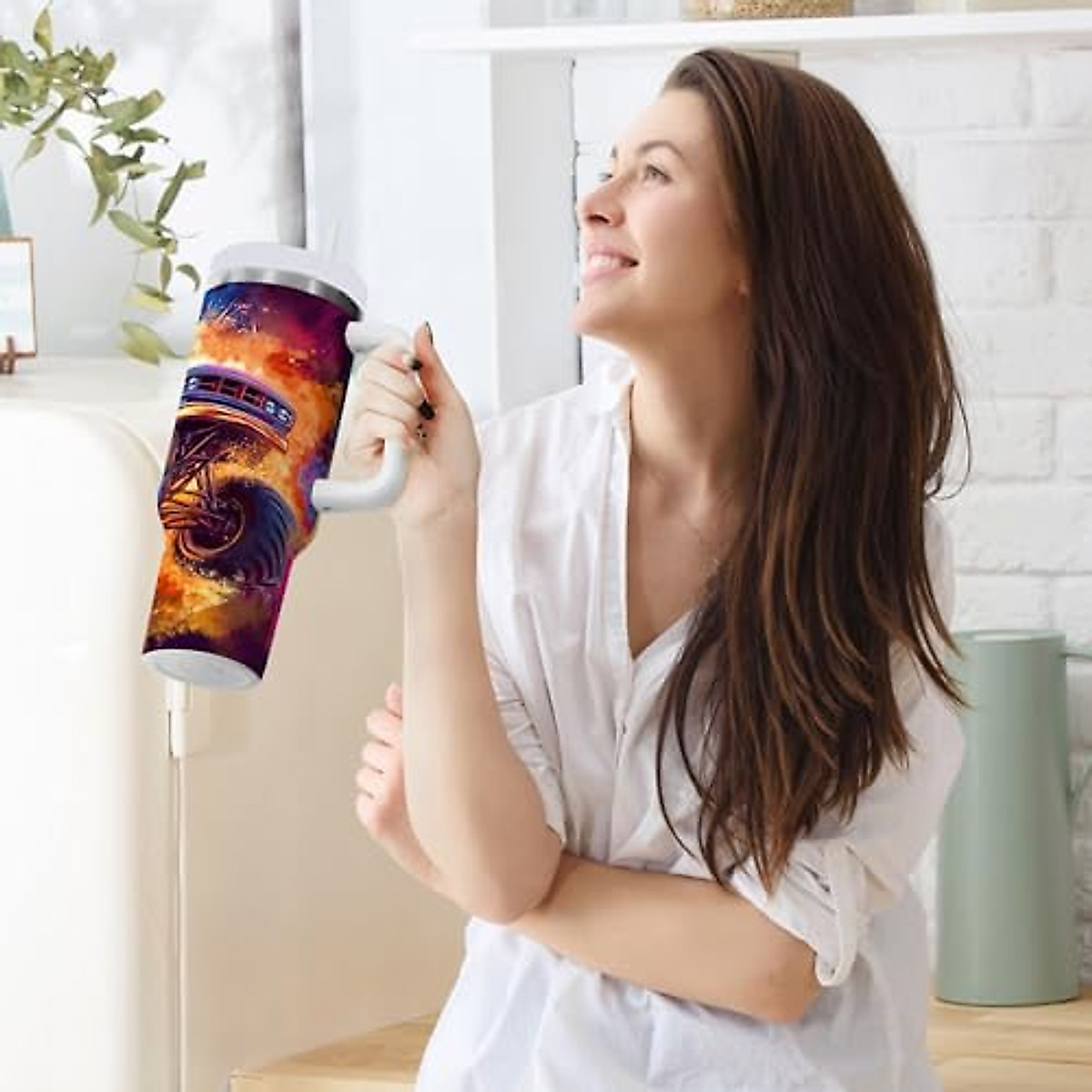 RPLIFE Monster Truck Stainless Steel Cup, Insulated Cups with Lids, Tumblers for Women