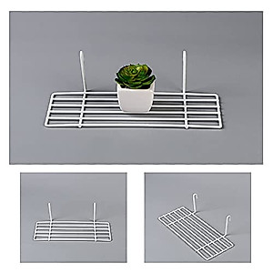 Garneck X. Organizer Storage Used Hanging Size L X Mount Panel in Design Wall Wall- Frame Decor Inch Mountable Photo Mesh Shelves, Office. White and Xcm Display, Metal Stand Grille,