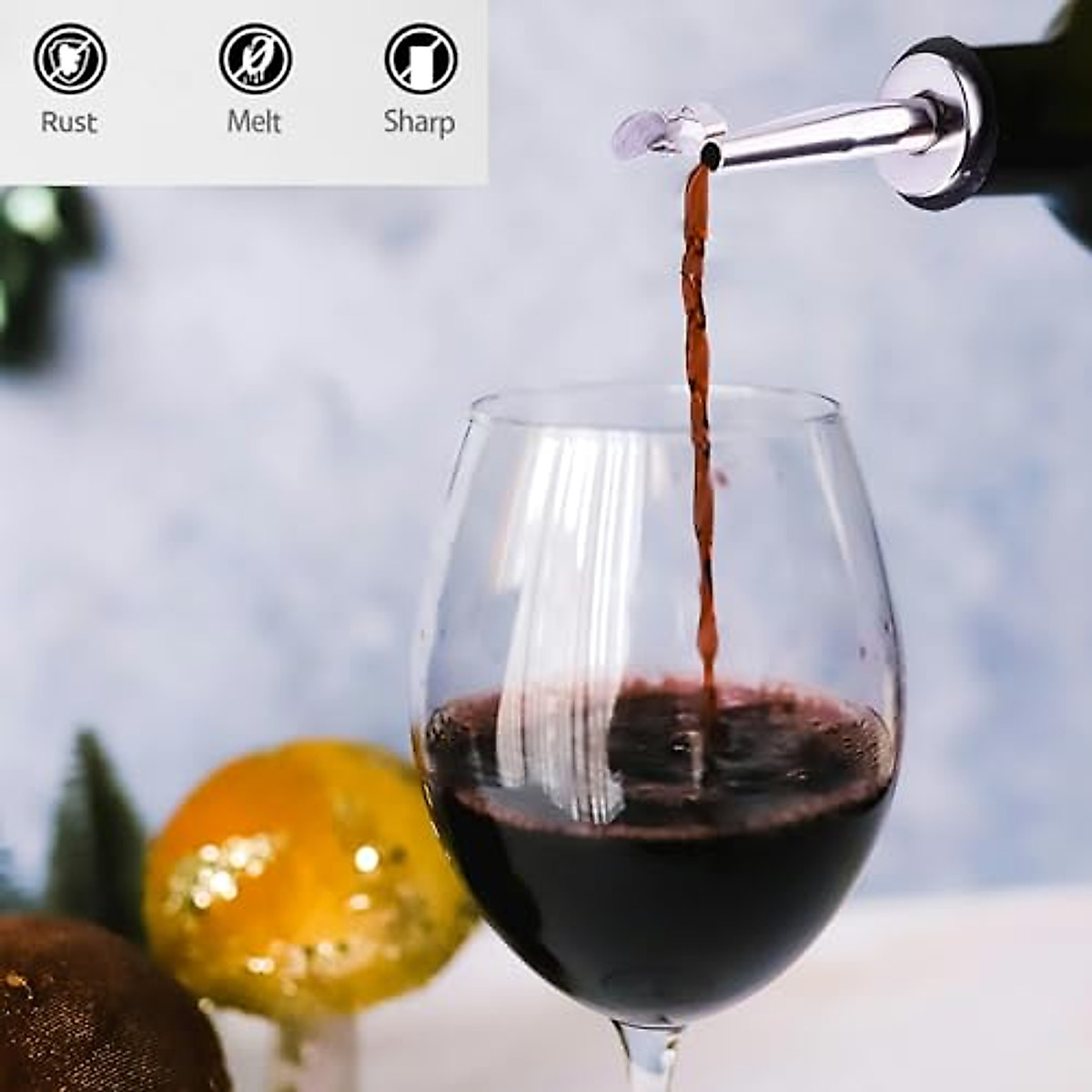 Pour Spouts for Olive Oil Pourer 7 Pcs Free flow Pourers Rubber Stoppers Sets for Liquor Spirits Wine Alcohol Syrup Bottles Drizzle Drip Spout Bottle Speed Pourer