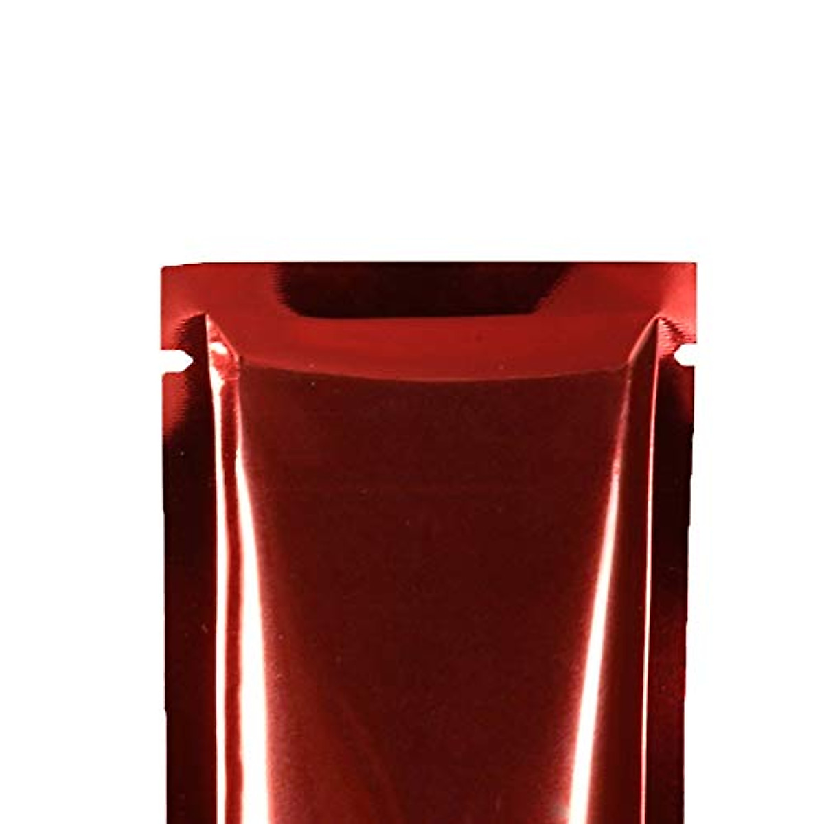 100PCS Red Metallic Foil Mylar Open Top Bags 12x18cm (4.7x7")