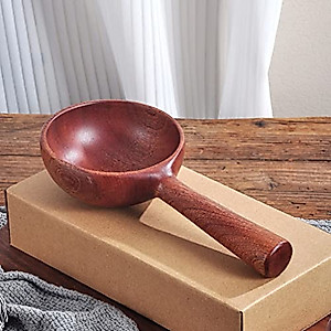 Cabilock Wooden Scoop Wooden Water Ladle Sauna Water Scoop Spa Spoon Bath Salts Spoon Japanese Style Water Ladle Dipper Bath Scoop Cup for Water Sauna Garden Wood Water Scoop Meatball Scoop