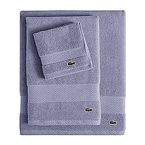 Lacoste Heritage Supima Cotton Bath Sheet, Light Denim, 35" x 70"