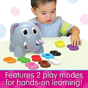 The Learning Journey Learn with Me - Shapes Elephant - Color & Shapes Teaching Toddler Toys & Gifts for Boys & Girls Ages 2 Years and Up - Preschool Learning Toy, Multi