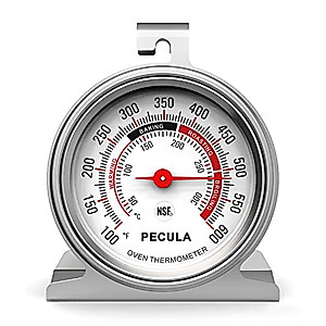 Oven Thermometer 50-300°C/100-600°F, Oven Baking Chef Thermometer Instant Read Stainless Steel Thermometer Kitchen Cooking Thermometer, Oven Temperature Gauge