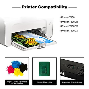 W-Print Remanufactured Toner Cartridge for Xerox Phaser 7800 7800DN 7800DX 7800GX Compatible with 106R01568 Yellow Toner 17200 Pages-1 Pack