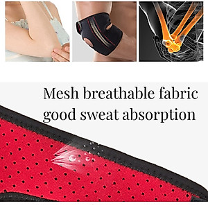 BORDSTRACT Elbow Brace, 1Pcs Tendonitis Adjustable Elbow Support with Dual Spring Stabilizer Relieve Arthritis and Sports Injury Pain