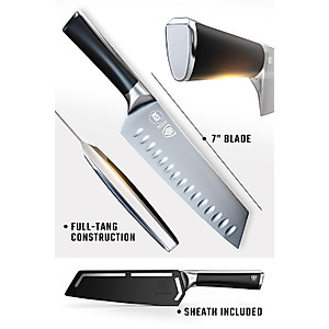 Dalstrong Santoku Knife - 7 inch - Vanquish Series - Forged High Carbon German Steel - POM Handle - Razor Sharp Kitchen Knife Gift- Asian Vegetable Knife - NSF Certified