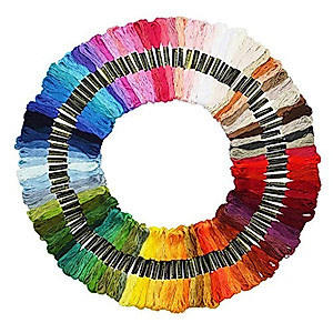 Maybenice Embroidery Floss Set 50/100/150 Skeins Rainbow Color Cross Threads Sewing Thread Embroidery Starte Hand-Embroidered Thread